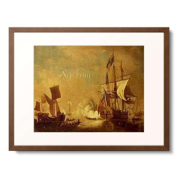 Artist:  Monamy, Peter,(1670-1749) Imagetitle:  Die konigl.Yacht The Peregrine, eine hollandische Galeone und andere Sch...