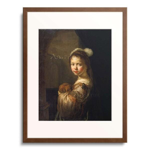 Artist:  Flinck, Govaert,1615-1660 Imagetitle:  Girl with little dog in her arms. Location:  Christie's Images Ltd