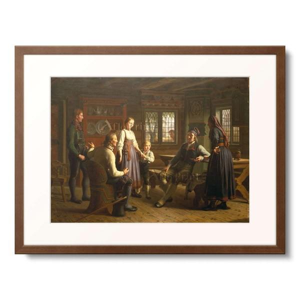 Artist:  Schiott, Heinrich August Georg,1823-1895 Imagetitle:  A Father proposing on behalf of his son (Telemarken/Norwa...