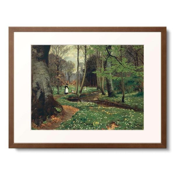Artist:  Brendekilde, Hans Andersen,1857-1942 Imagetitle:  The Woodland Path. Location:  Christie's Images Ltd