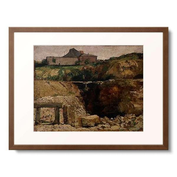Artist:  Klinger, Max,1857-1920 Imagetitle:  Haus uber dem Steinbruch. Dimensions:  27,5 x 35,8 cm Medium:  Ol/Papier/Ha...
