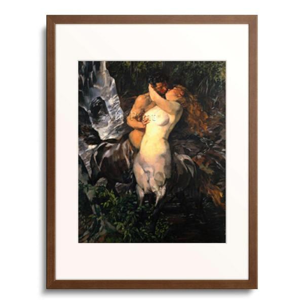 Artist:  Trubner, Wilhelm,1851-1917 Imagetitle:  Kentaurenpaar am Wasserfall (II.) Location:  Bayer.Staatsgemaldesammlungen