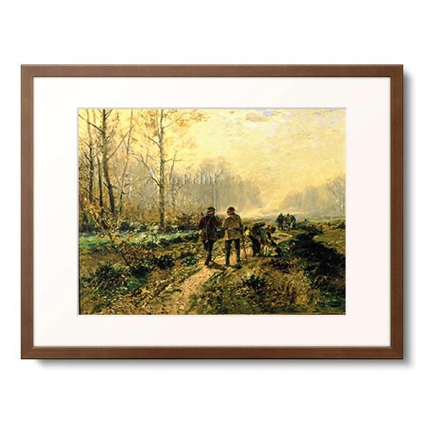 Artist:  Muhlig, Hugo,1854-1929 Imagetitle:  Herbstjagd. Dimensions:  27 x 35 cm Medium:  Oil/Wood Location:  Private Co...