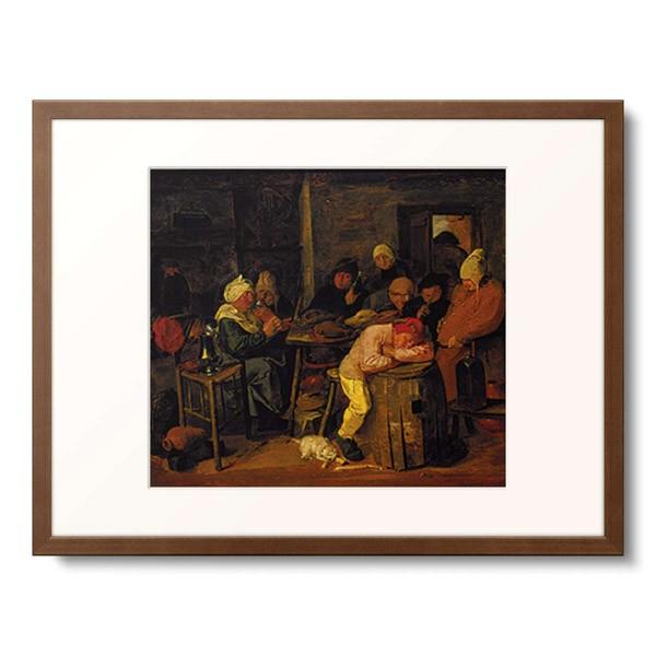 作家名:アドリアーン・ブラウエルArtist: Brouwer, Adriaen,1605/06-1638 国籍:フランドルImagetitle:Bauerngesellschaft. Dimensions: 34 x 37 cm Medi...