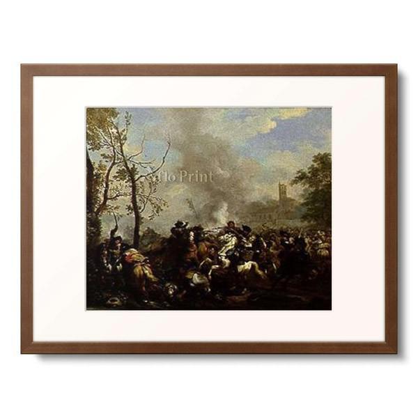 Artist:  Huchtenburgh, Jan van,1647-1733 Imagetitle:  Reitergefecht. 1695 Dimensions:  64,5 x 78,2 cm Location:  Schweri...
