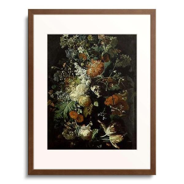 Artist:  Huysum, Jan van,1682-1749 Imagetitle:  Blumenstilleben, das die Darstellung von zwei Putten umgibt. Dimensions:...