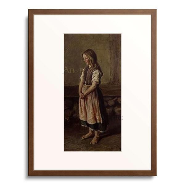 Artist:  Malchin, Carl,1838-1923 Imagetitle:  Bildnis eines barfussigen Madchens. Location:  Schwerin, Staatliches Museum