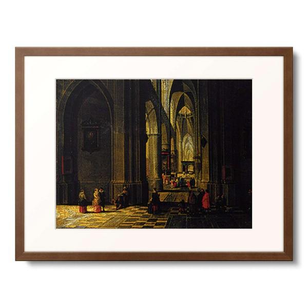 Artist:  Neefs d.A., Pieter,1578-1656/61 Imagetitle:  Inneres einer dreischiffigen gotischen Kirche. Dimensions:  38,5 x...
