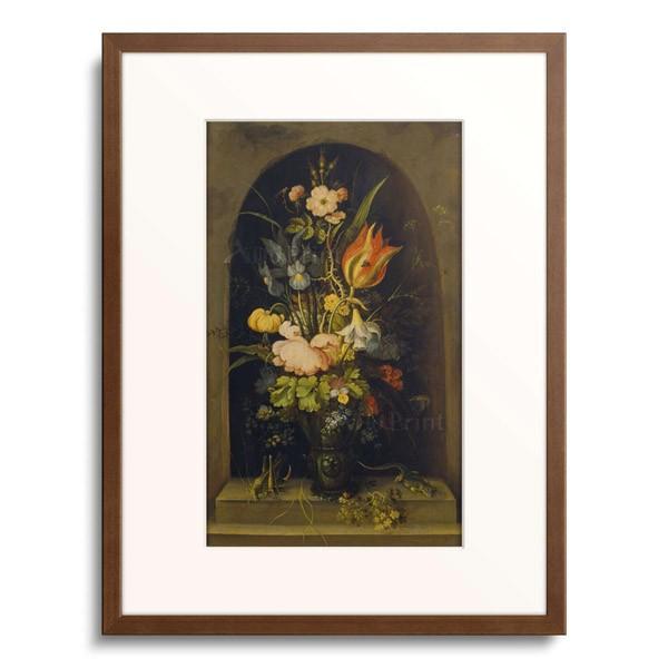 Artist:  Savery, Roelant Jakobsz,1576-1639 Imagetitle:  Flower still life in a niche. 1627 Dimensions:  45,5 x 28,6 cm M...