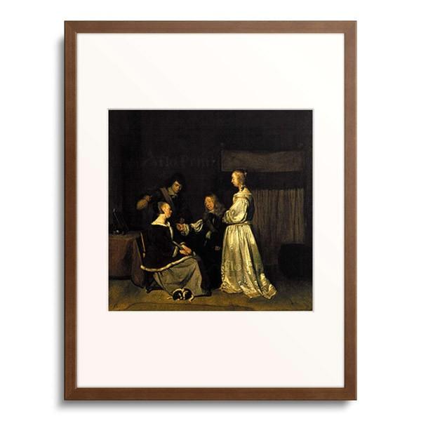 作家名:ヘラルト・テル・ボルフArtist:Borch, Gerard ter,1617-1681Imagetitle:Der Besuch. 1658. Dimensions:78,5 x 74,5 cm 所蔵:Schwerin, Sta...