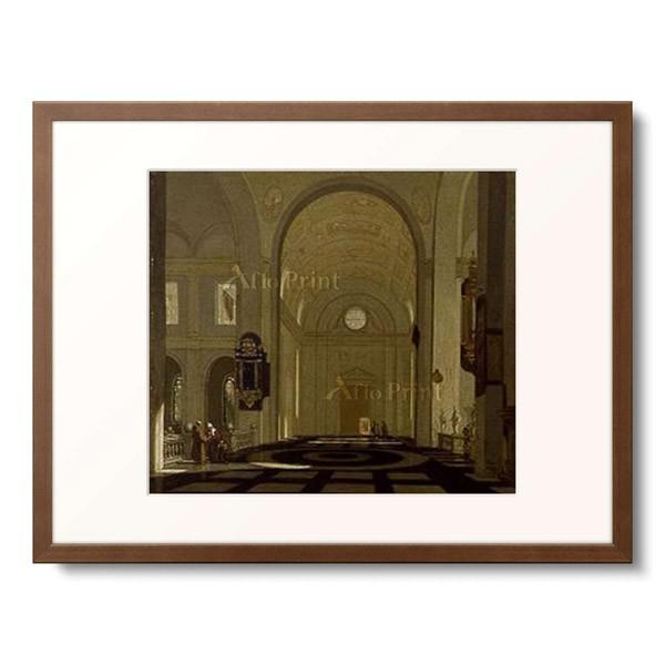 Artist:  Witte, Emanuel de,1616/18-1692 Imagetitle:  Inneres einer Renaissance-Kirche. Dimensions:  69,2 x 77,5 cm Locat...