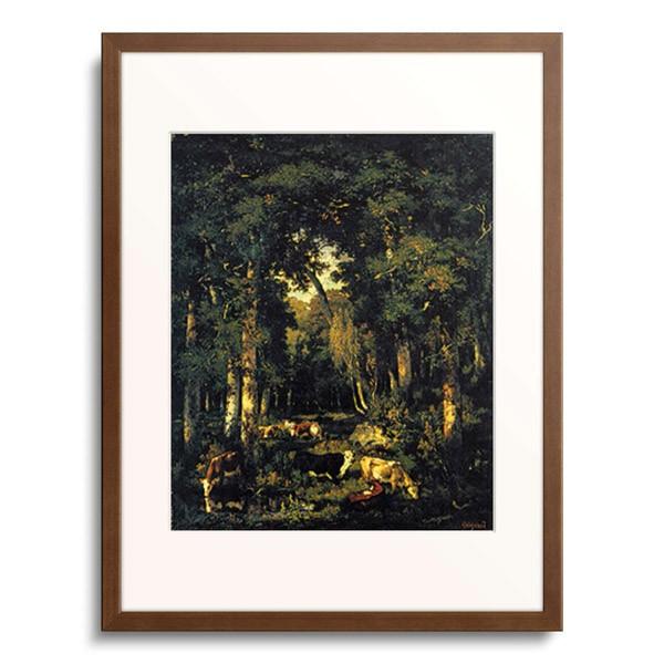 Artist:  Coignard, Louis,1810-1883 Imagetitle:  Kuhe im Walde von Fontainebleau. Dimensions:  99 x 81 cm Location:  Leip...