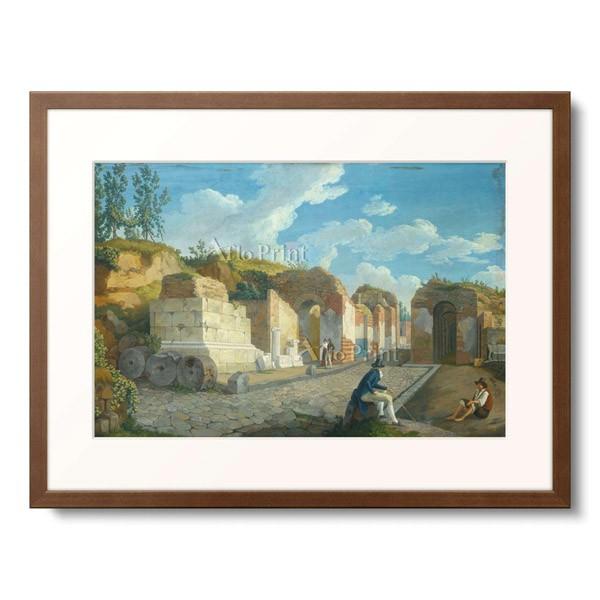 Artist:  Hackert, Jacob Philipp,1737-1807 Imagetitle:  Das Herkulaner Tor in Pompeji. 1794. Dimensions:  58 x 84 cm Medi...