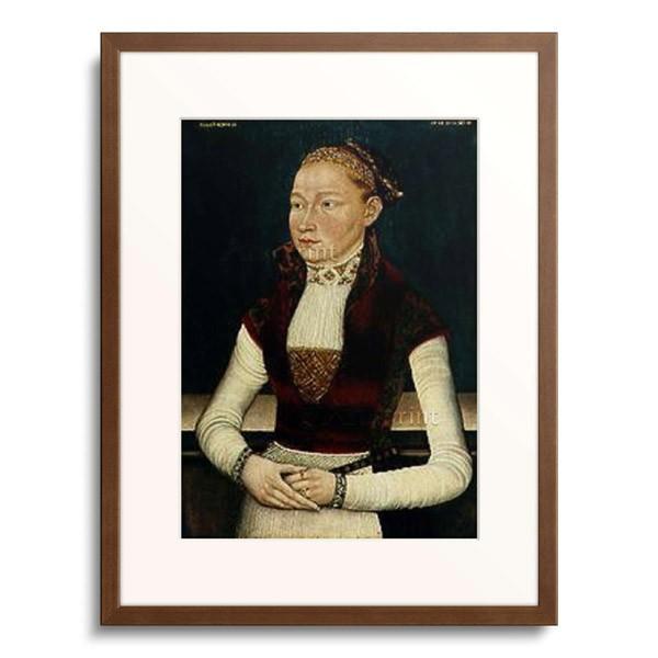 Artist:  Heusler (Haussler), Anton,1525(?)-1562 Imagetitle:  Bildnis einer Braut. 1534. Dimensions:  56,3 x 40,2 cm Medi...