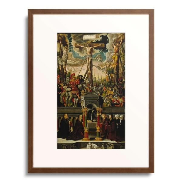 Artist:  Lemberger, Georg,um1495-um1540 Imagetitle:  Epitaph Schmidburg, Vorderseite. Kreuzigung Christi und Mitglieder ...