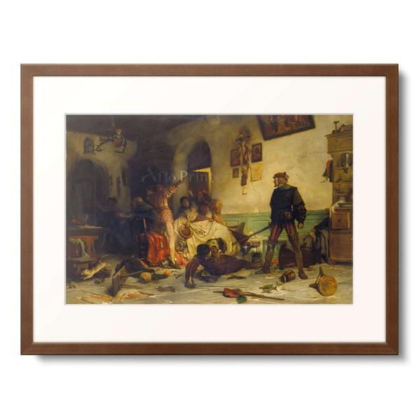 Artist:  Lindenschmidt d.J., Wilhelm von,1829-1895 Imagetitle:  Ulrich von Hutten 1516 zu Viterbo. 1869. Dimensions:  11...
