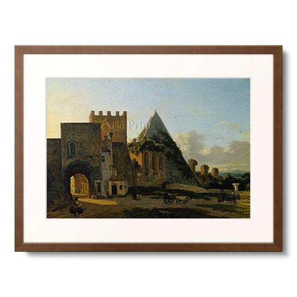 Artist:  Mechau, Jacob Wilhelm,1745-1808 Imagetitle:  Die Cestius-Pyramide in Rom. Dimensions:  28 x 41,5 cm Medium:  Oi...
