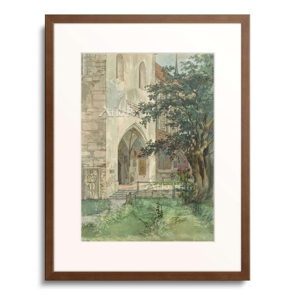 Artist:  Oehme, Ernst Ferdinand,1797-1855 Imagetitle:  Eingang in eine gotische Kirche. 1824. Dimensions:  33,5 x 23,7 c...