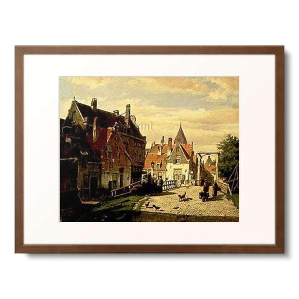 Artist:  Koekkoek, Willem,1839-1895 Imagetitle:  Hollandische Stadtansicht. Dimensions:  47 x 57 cm Location:  Private C...