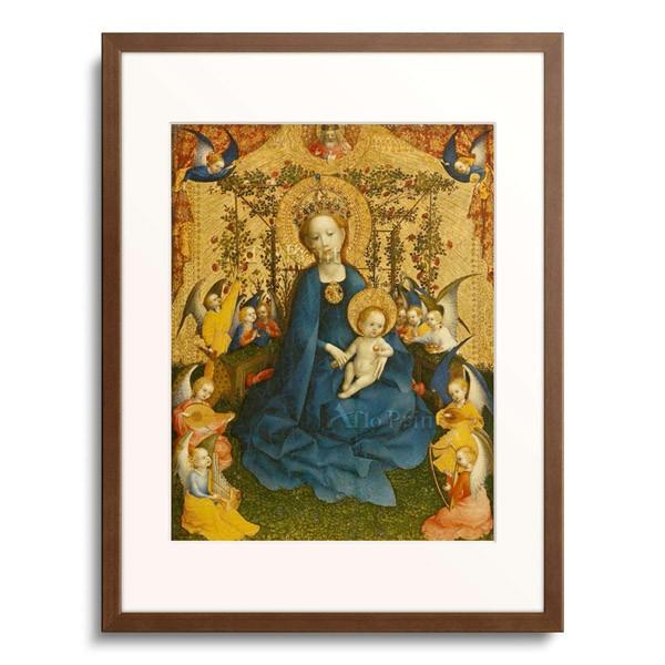 Artist:  Lochner, Stephan,1410-1451 Imagetitle:  Die Muttergottes in der Rosenlaube. Um 1450. Dimensions:  50,5 x 40 cm ...