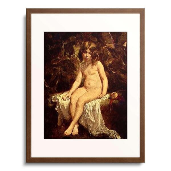 Artist:  Couture, Thomas,1815-1879 Imagetitle:  Die kleine Badende. 1849. Location:  St. Petersburg, Hermitage