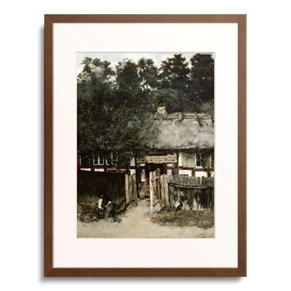 Artist:  Schuch, Carl,1846-1903 Imagetitle:  Bauernhaus in Ferch. 1878. Location:  Munchen, Stadtische Galerie