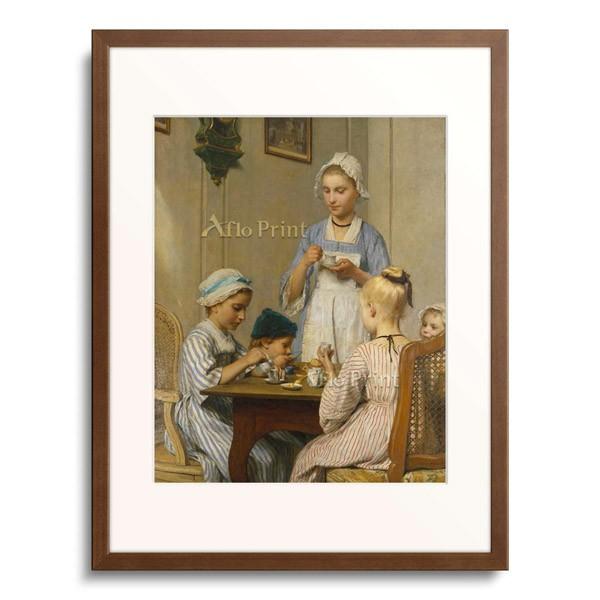 作家名:アルベール・アンカーArtist: Anker, Albert,1831-1910 国籍:スイスImagetitle:The Children's Breakfast Table. 1879 Dimensions: 81.2 x 6...