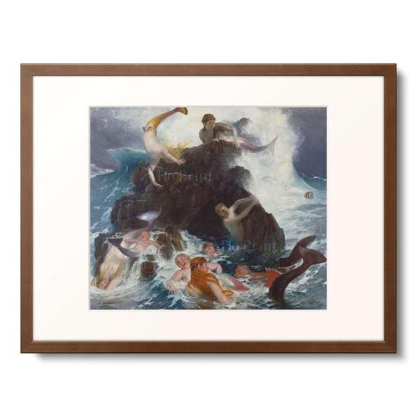 作家名:アルノルト・ベックリン  ( 1827年 - 1901年 ) 国籍:スイス ジャンル:象徴主義 Artist: Bocklin, Arnold,1827-1901 Imagetitle:Play of the naiads. 188...