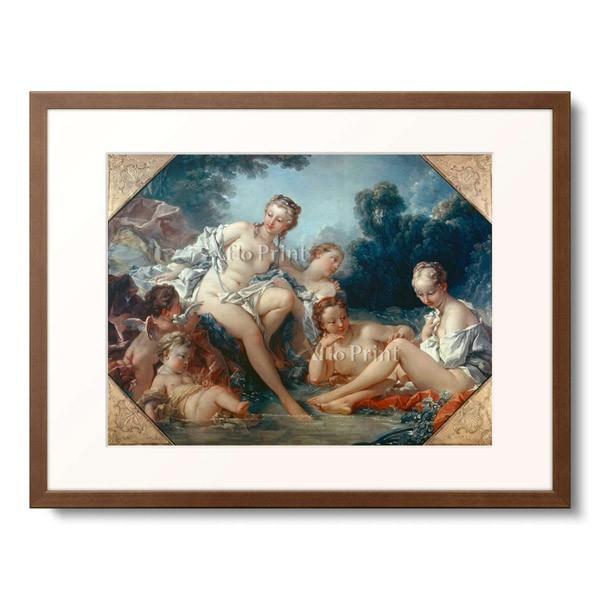 作家名:フランソワ・ブーシェ ( 1703年 - 1770年 ) 国籍:フランス ジャンル:ロココArtist: Boucher, Francois,1703-1770 Imagetitle:Badende Nymphen und Amou...