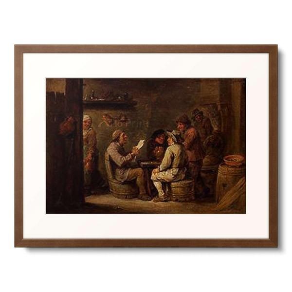 作家名:ダフィット・テニールス (子)Artist:Teniers, David,1610-1690 Imagetitle:Gruppe im Wirtshaus mit Lesendem. 所蔵:Paris, Musee du Petit...