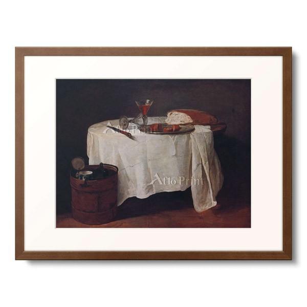 作家名:ジャン・シメオン・シャルダン ( 1699年 - 1779年 )国籍:フランスジャンル:ロココArtist: Chardin, Jean-Baptiste Simeon,1699-1779 Imagetitle:Brot, Wurs...