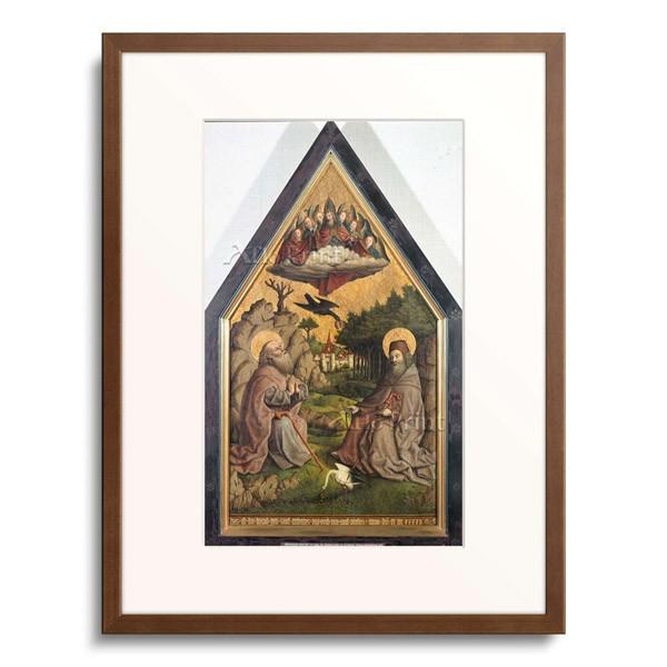 Artist:  Meister, Baseler,um 1445 Imagetitle:  The Feeding of SS. Anthony and Paul. 1445 Dimensions:  133.5 x 77.5 cm Me...
