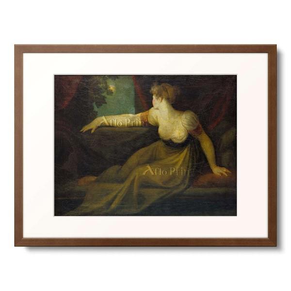 作家名:ヨーハン・ハインリヒ・フュースリーロマン主義Artist:Fuseli, Johann,Heinrich 1741-1825 Imagetitle:Dame im Mondschein. 所蔵:バーゼル市立美術館(スイス)