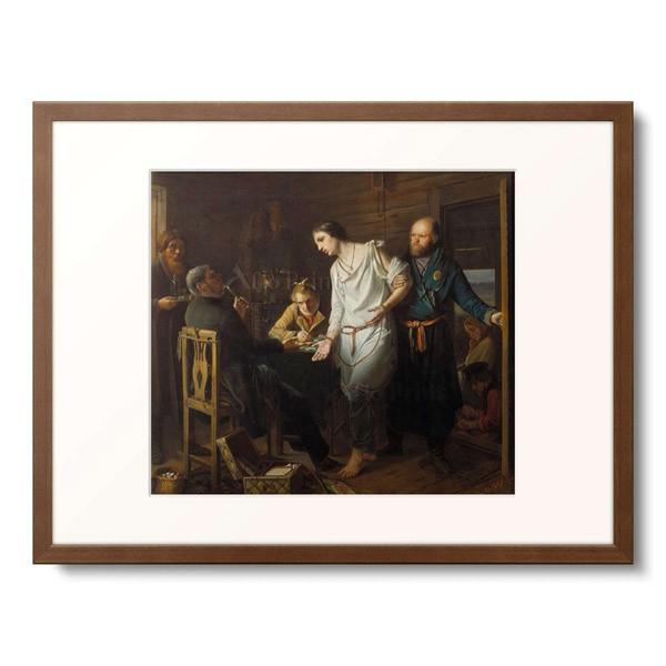 作家名:ワシーリー・ペローフArtist: Perov, Vasily,1833-1882 国籍:ロシアImagetitle:The Arrest. 1857 所蔵:Moscow, Tretyakov Gallery