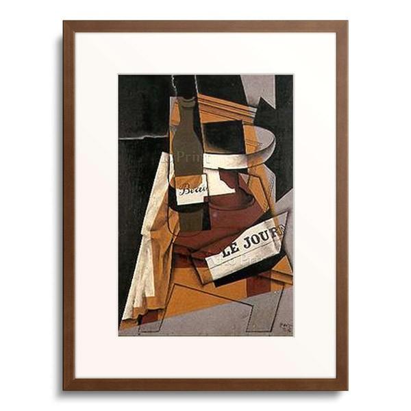 作家名:フアン・グリス ( 1887年 - 1927年 ) 国籍:スペイン ジャンル　:キュビズム Artist: Gris, Juan,1887-1927 Imagetitle:Flasche, Zeitung und Kompottsc...