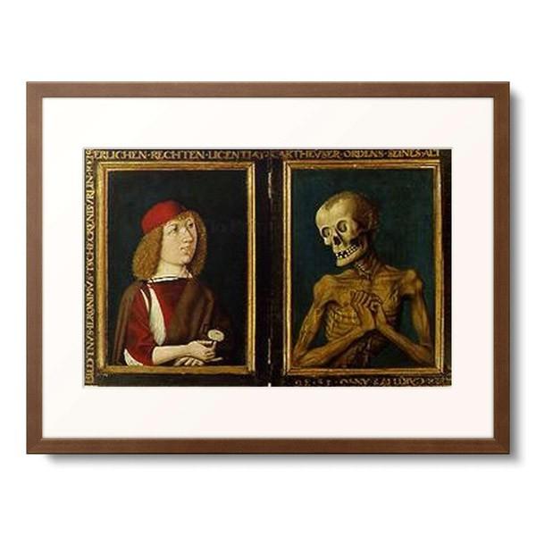 Artist:  Meister, Baseler,um 1487 Imagetitle:  Bildnis des Hieronymus Tschekkenburlin mit dem Tod. Diptychon. Location: ...