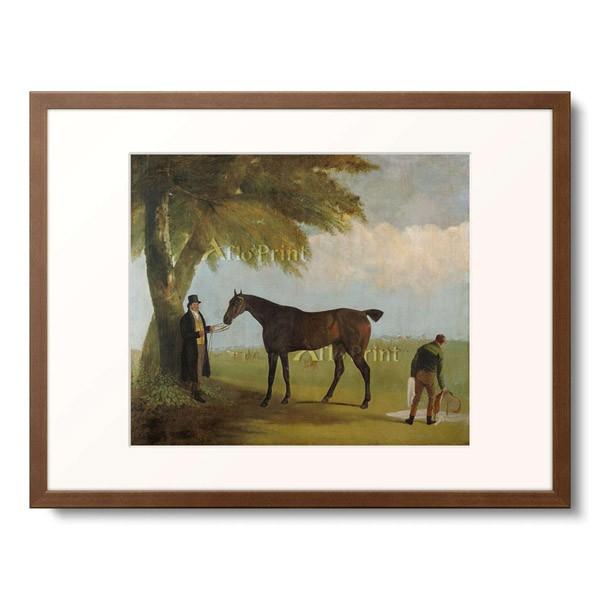 Artist:  Agasse, Jacques Laurent,1767-1849 Imagetitle:  Malcolm Greame mit einem Vollblutpferd. 1816. Location:  Privatb...