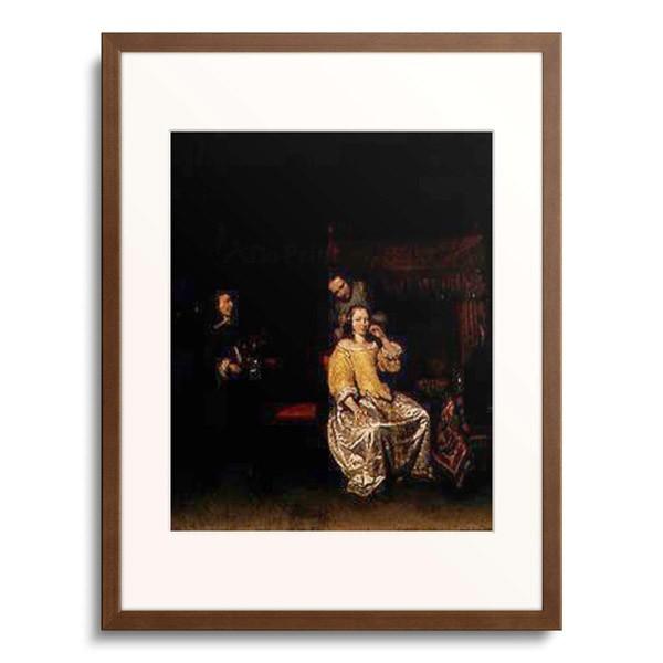 Artist:  Netscher, Caspar,1635/36-1684 Imagetitle:  Dame bei der Toilette. Location:  Basel, Kunstmuseum
