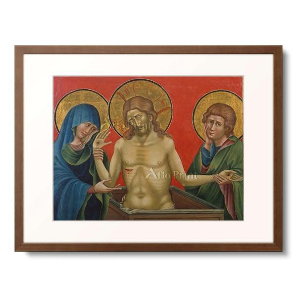 Artist:  Semitecolo, Nicoletto,14.Jahrh. Imagetitle:  Jesus als Schmerzensmann mit Maria und Johannes. Location:  Basel,...