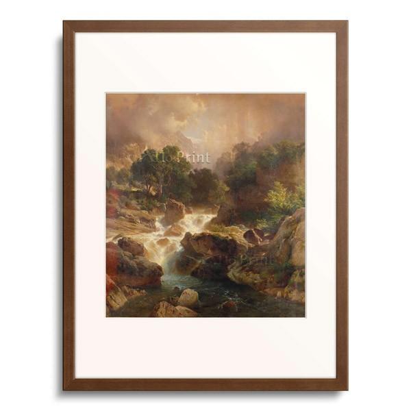 Artist:  Steffan, Johann Gottfried,1815-1905 Imagetitle:  Landscape with waterfall. 1861. Location:  Basel, Kunstmuseum