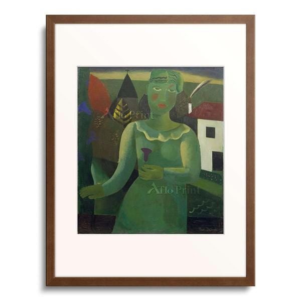 作家名:ギュスターヴ・ド・スメットベルギーの画家キュビズムArtist:Gustave Franciscus De Smet 1877-1943 Imagetitle:Young Lady in Green. 1927 所蔵:バーゼル市立美...