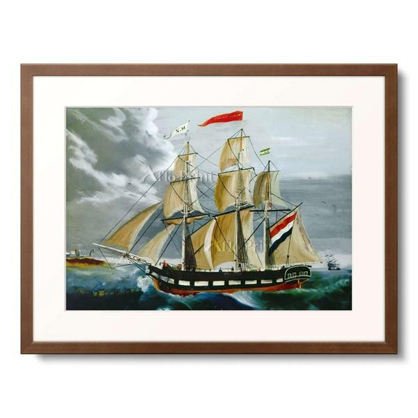 作家名:作者不明Artist:Anonymous,Anfang 19.Jhdt Imagetitle:Die Fregatte Marie Elisabeth. Dimensions:49,4 x 64,7 cm 所蔵:Rotterdam,...