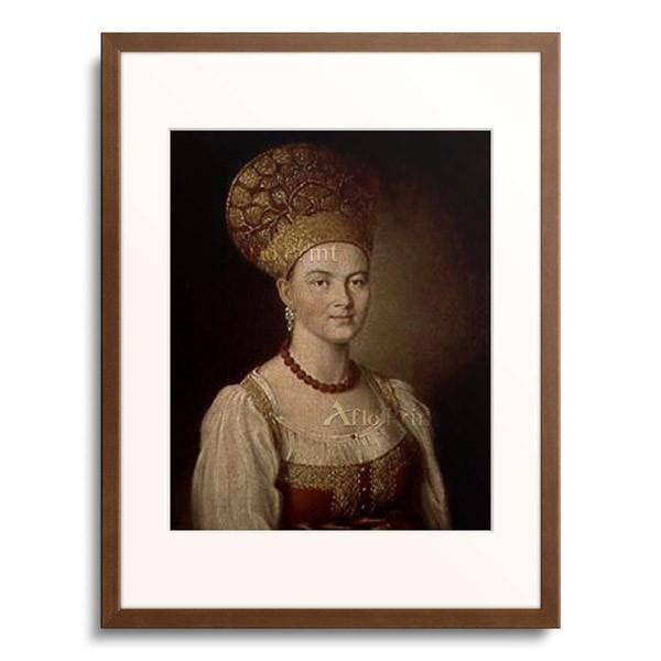 Artist:  Argunoff, Iwan Petrowitsch,1727-1797 Imagetitle:  Bildnis einer jungen Frau in russischer Volkstracht. 1784. Lo...