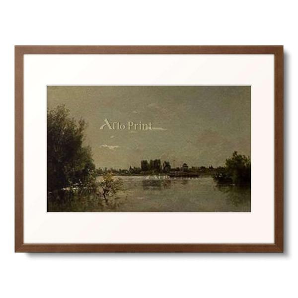 Artist:  Daubigny, Charles-Francois,1817-1878 Imagetitle:  An den Ufern der Oise. Um 1850. Location:  Moskau, Puschkin-M...