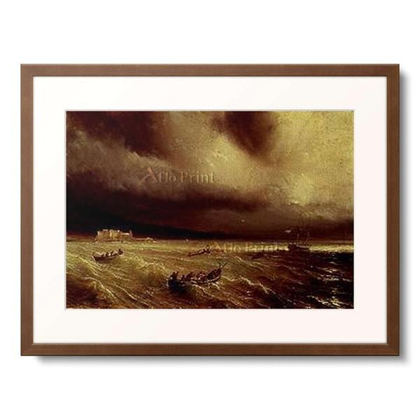 Artist:  Gudin, Theodore,1802-1880 Imagetitle:  Seesturm in der Bucht von Neapel. 1832. Location:  St. Petersburg, Hermi...