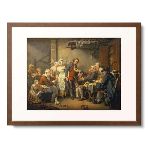 作家名： ジャン＝バティスト・グルーズ  ( 1725年 - 1805年 ) タイトル：「村の花嫁」フランスの画家ジャンル： ロココ美術　新古典主義所蔵：ルーヴル美術館Artist:  Greuze, Jean Baptiste,1725-...