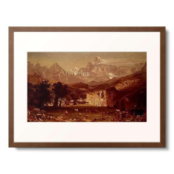 作家名:アルバート・ビアスタットアメリカの画家風景画ハドソン・リバー派Artist:Bierstadt, Albert,1830-1902 Imagetitle:Native American camp in the Rocky Mount...