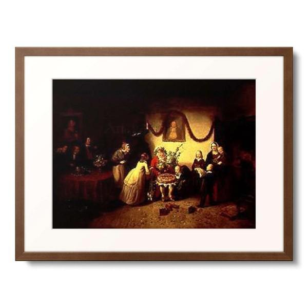 Artist:  Hasenclever, Johann Peter,1810-1853 Imagetitle:  Der achtzigste Geburtstag. 1849. Dimensions:  114 x 158,5 cm L...