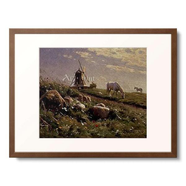作家名:ペーダー・モルク・モンステッドArtist: Moensted, Peder,1859-1941 Imagetitle:Grasende Pferde auf einer Sommerwiese. 1916. Dimensions:...