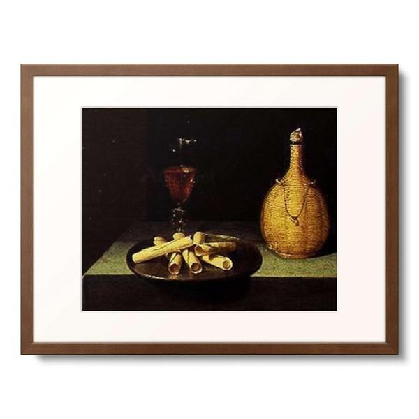 所蔵：ルーヴル美術館Artist:  Baugin, Lubin,um1610-1663 Imagetitle:  Stilleben mit Waffelrollchen. Location:  Paris, Musee du Louvre